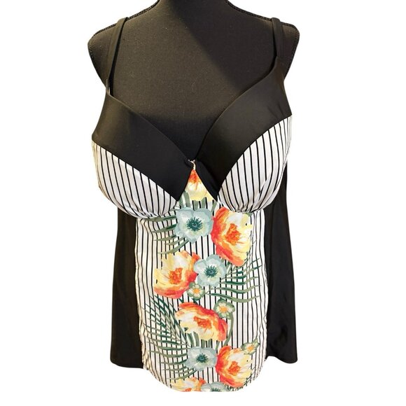 Cacique | Swim | Swim By Cacique Muli Color Floral Tankini Built In Bra ...